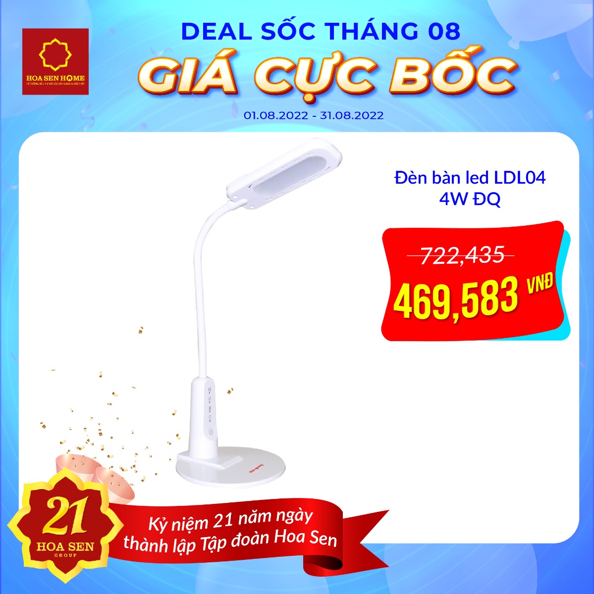 Đèn bàn led LDL04 4W