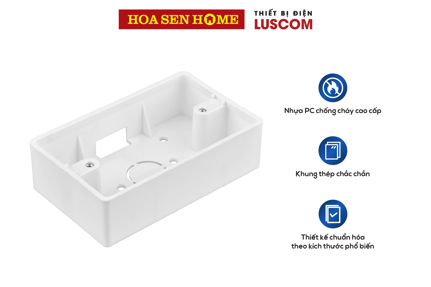 Đế nổi chữ nhật LUSCOM DNCN